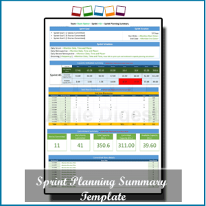 SPRINT PLANNING SUMMARY-REPORT TEMPLATE - Agile Digest Academy